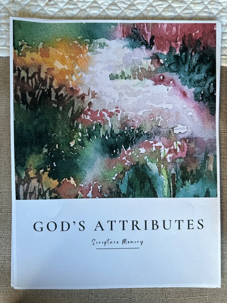 Gods Attributes Bible Memory/ Copywork/ Morning Menu/ Morning Basket ...