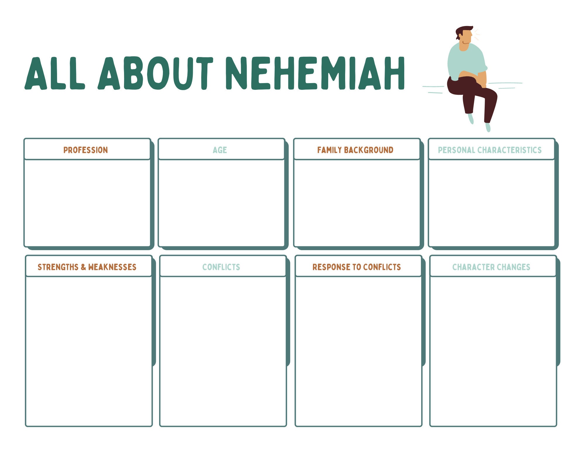 Kids Bible Lesson: Nehemiah/ Children's Scripture Journal/ Prayer Page ...