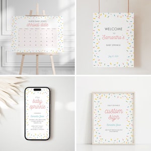 Baby Sprinkle Bundle Templates, Printable Sprinkle Baby Shower Invite ...