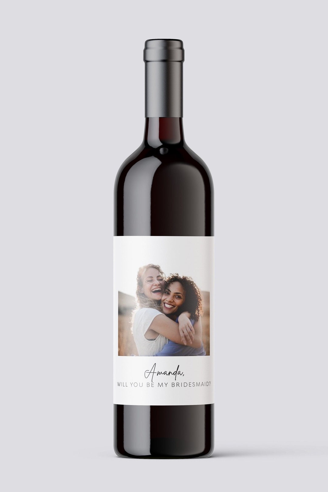 Custom Bridesmaid Proposal Label Photo Sticker Maid of Honor Will You ...