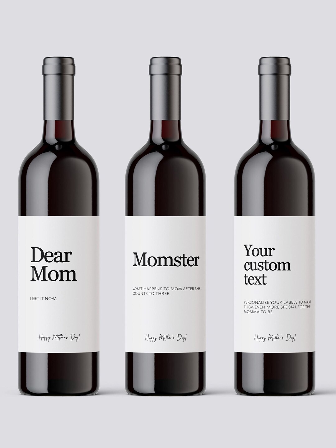 Mother's Day Gift Wine Labels - Mom Wine Labels Gift for Her ...