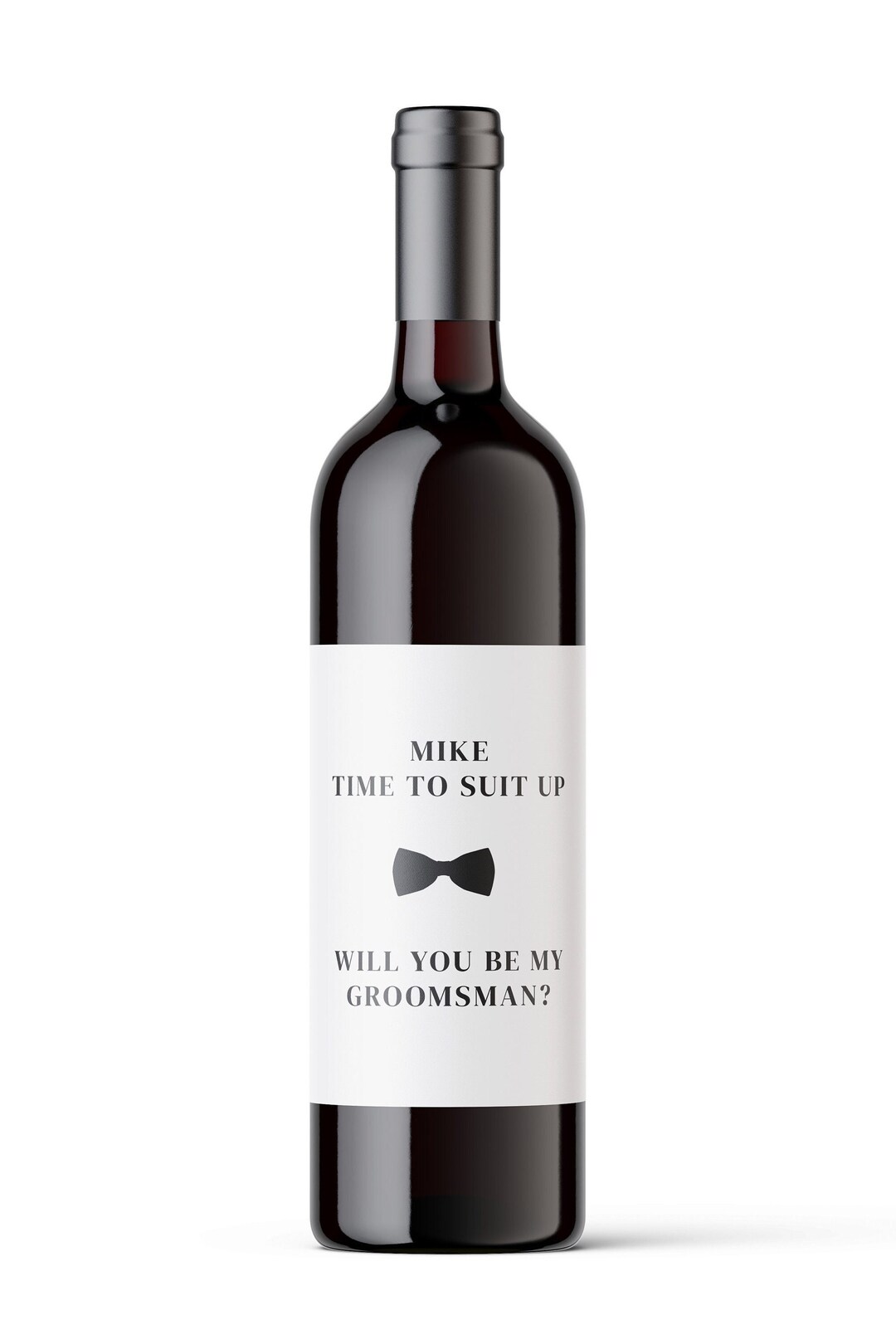 Groomsman Proposal Gift Wine Label - Custom Wine Label Gift for Him ...