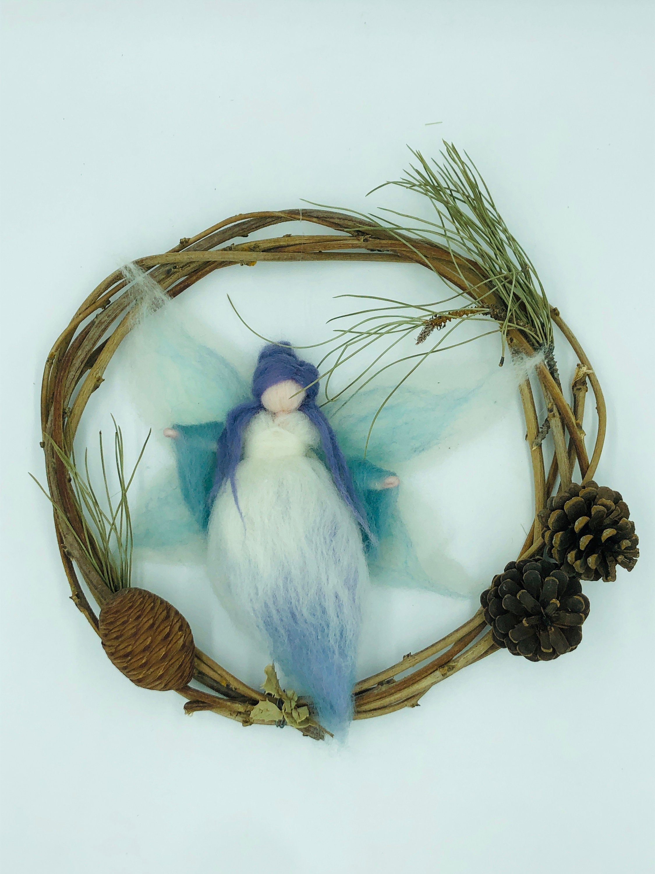 Winter Fairy, Handmade, Waldorf Decoration, Wool Fairies, Waldorf Fairy ...