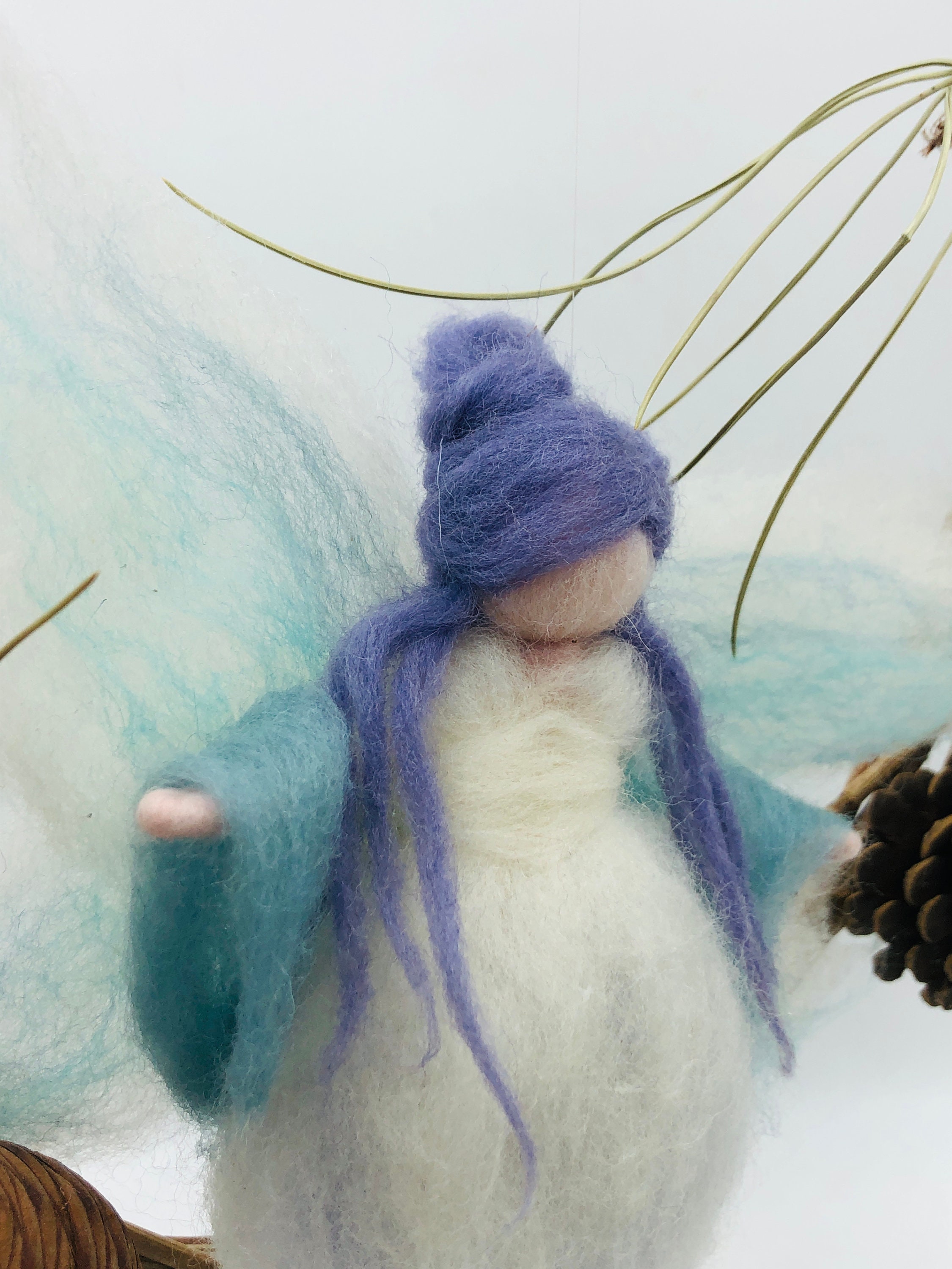 Winter Fairy, Handmade, Waldorf Decoration, Wool Fairies, Waldorf Fairy ...