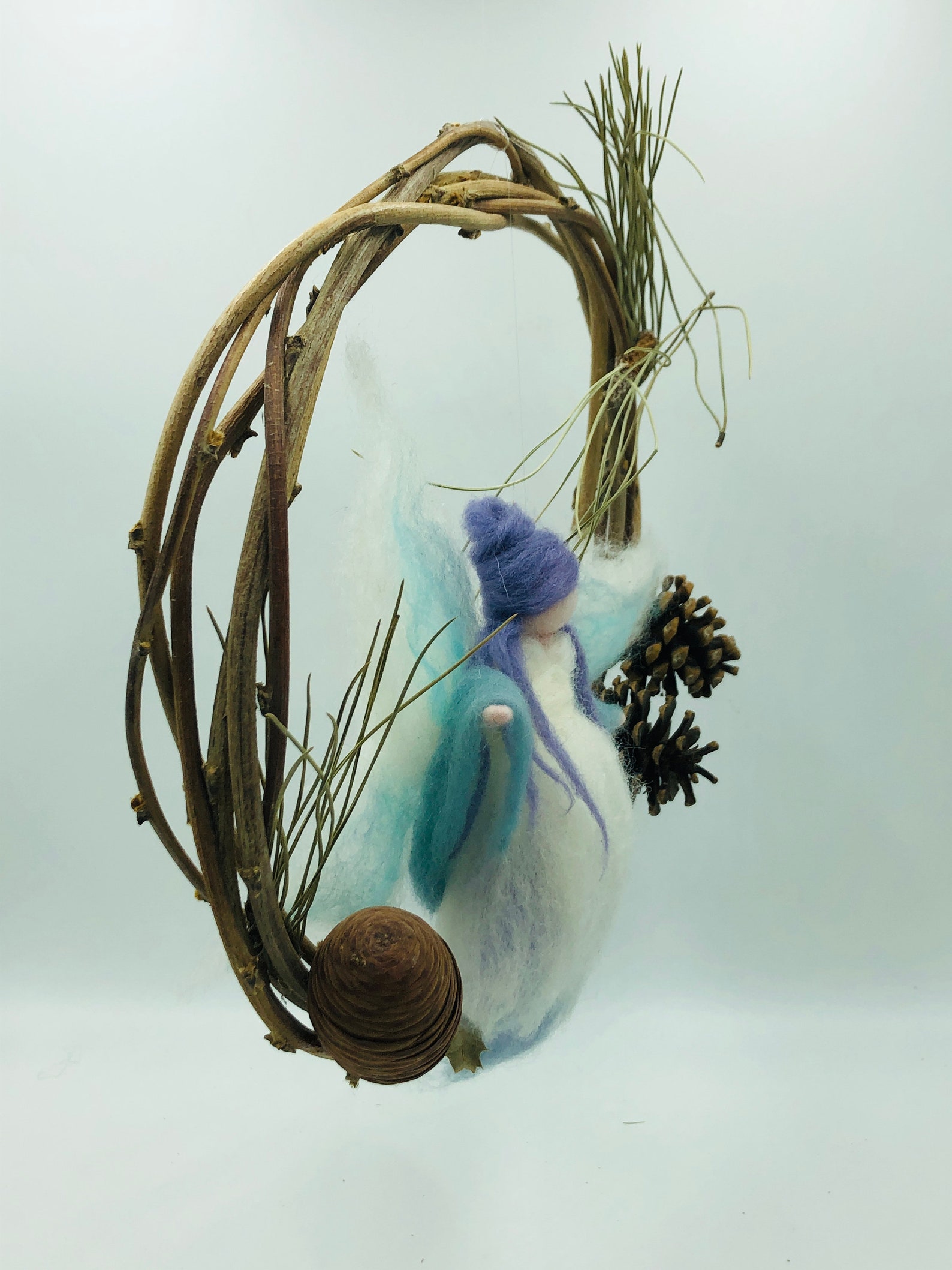 Winter Fairy, Handmade, Waldorf Decoration, Wool Fairies, Waldorf Fairy ...