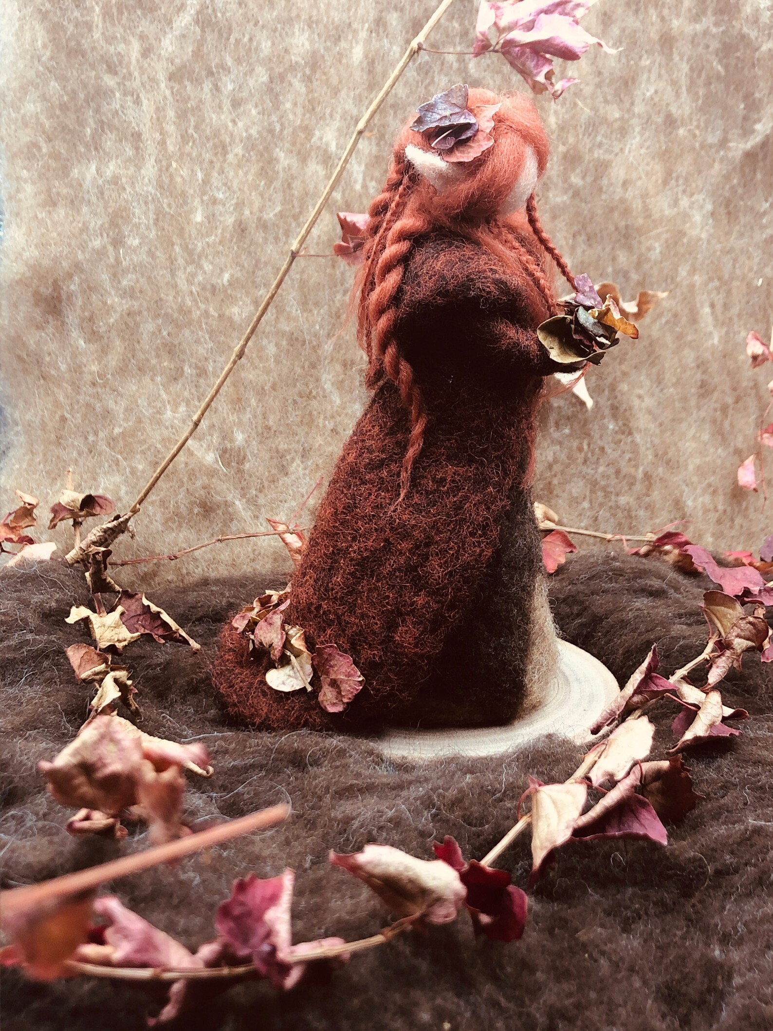 Autumn Lady, Wool Elf, Handmade, Wool Fairies, Waldorf Decor, Season ...