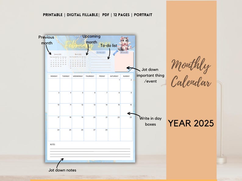 2025 CALENDAR | Monthly Planner | Free Daily Planner | Letter Size | A4 ...