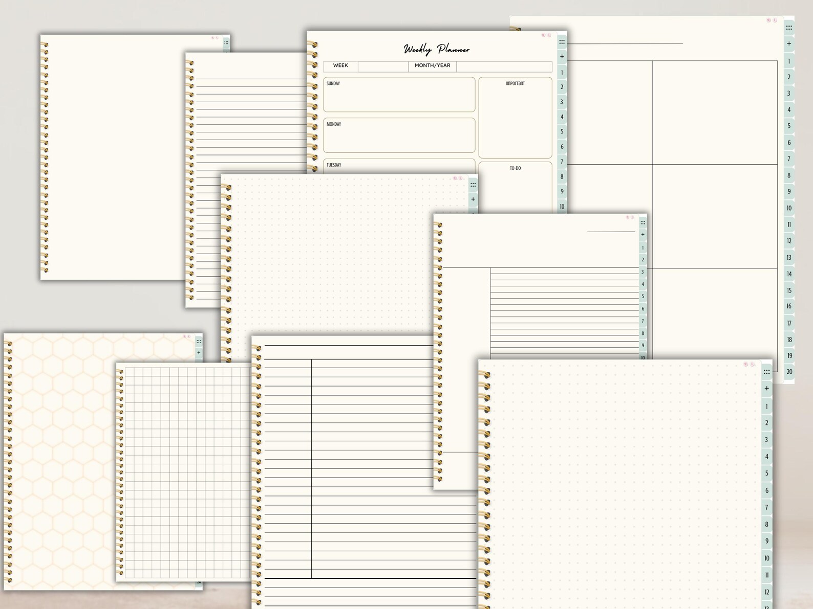 DIGITAL NOTEBOOK 20 Sections | Goodnotes, Notability, Xodo Compatible ...