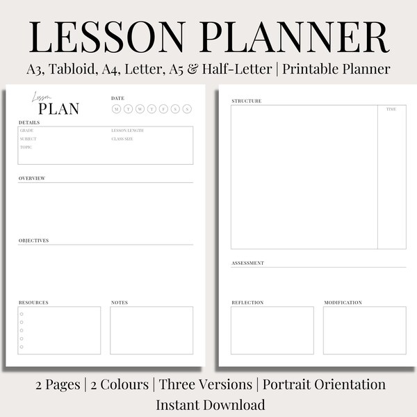Teacher Planner - Etsy