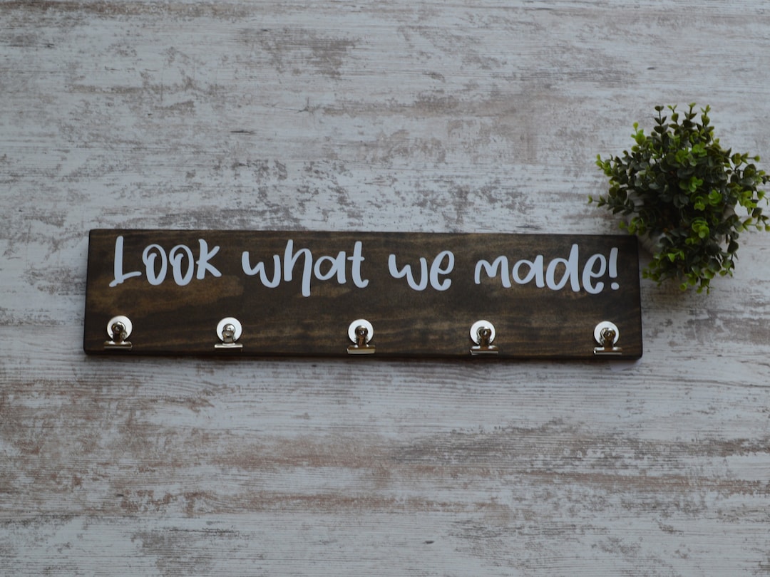 Look What I Made Children's Artwork Display Board With Bullnose Clips ...