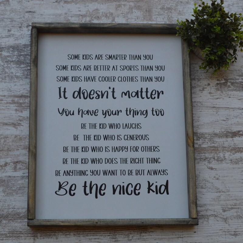 Be the Nice Kid - Etsy