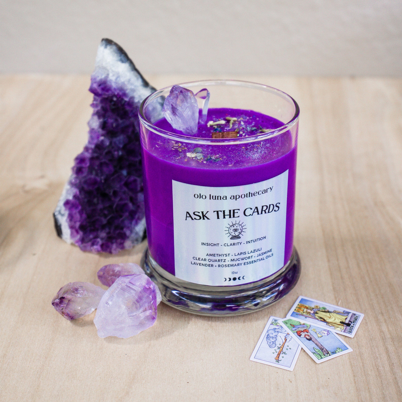 Unveiling Your Destiny: Interactive Tarot Intention Crystal Candle - Etsy