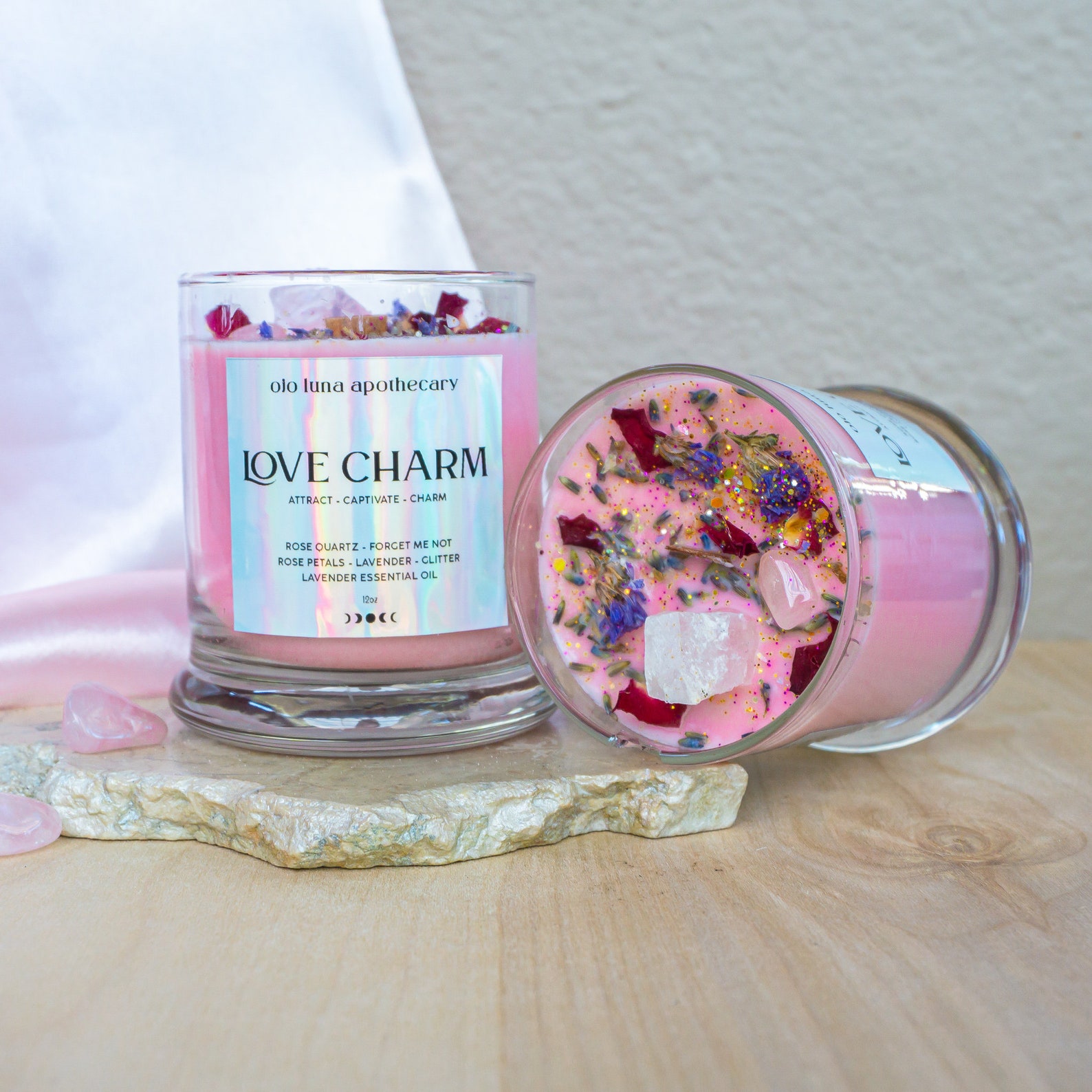 Love Charm Crystal Candle: Ignite Romance & Set the Mood! Perfect Gift ...