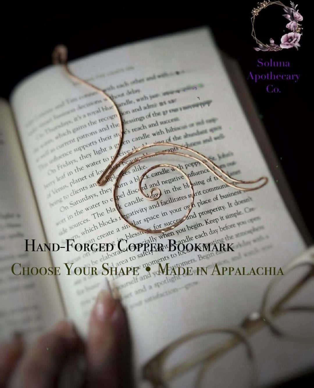 Hand-forged Copper Bookmark, Rustic Metal Bookmark, Dark Academia ...