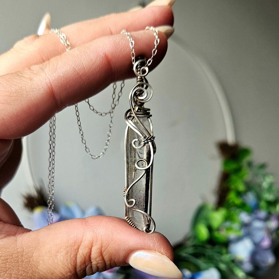 Crystal Talisman, Sterling Silver Quartz Necklace, Handmade Wire Wrap ...