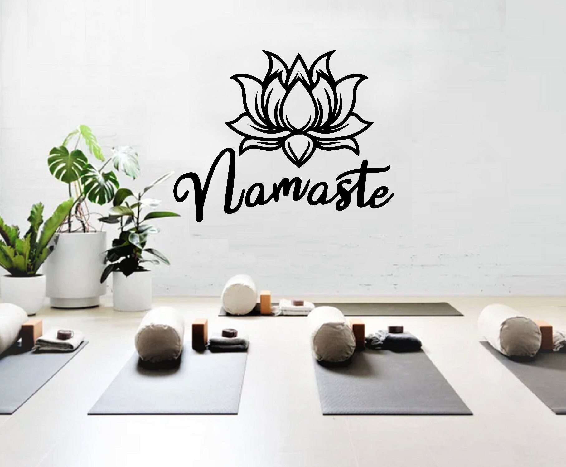 Namaste Lotus Wall Art PNG SVG DXF - Etsy