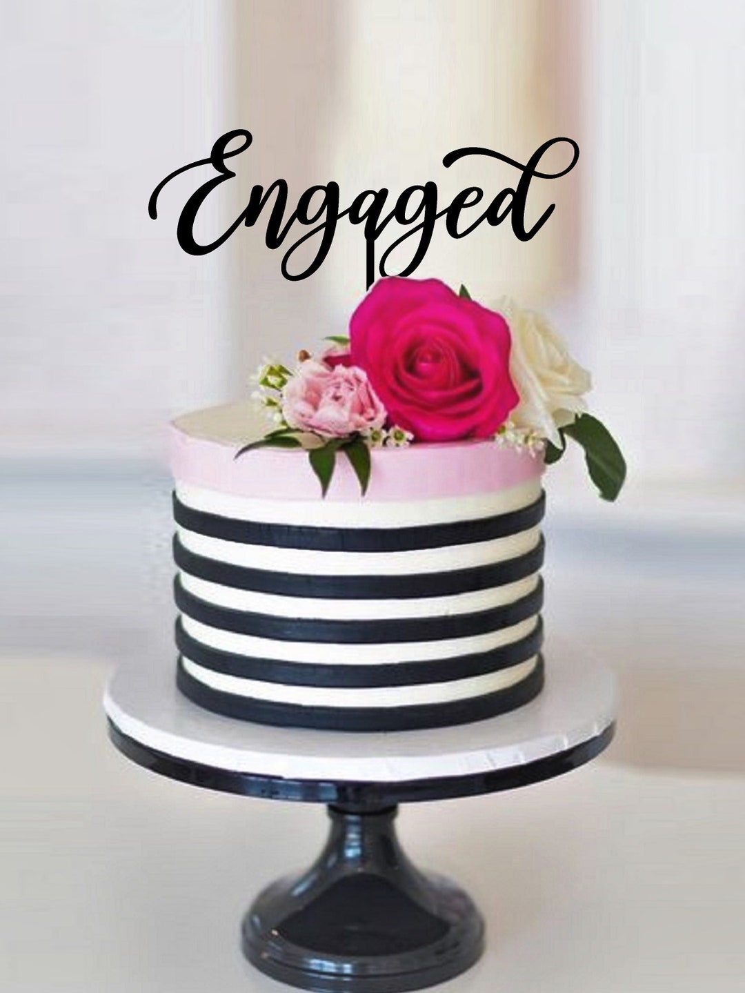 Engaged Cake Topper PNG SVG DXF - Etsy Canada