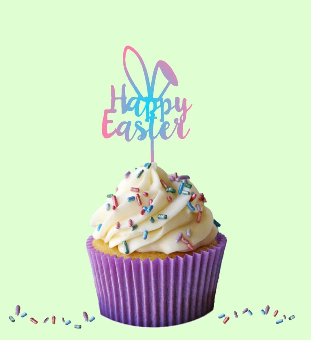 Happy Easter Cake Topper PNG SVG DXF, Instant Digital Download, Easter ...