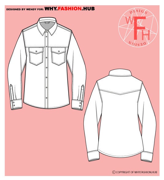 Womens Denim Basic 7 Styles Vector Flat Sketches - Etsy