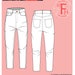 Womens Denim Basic 7 Styles Vector Flat Sketches - Etsy