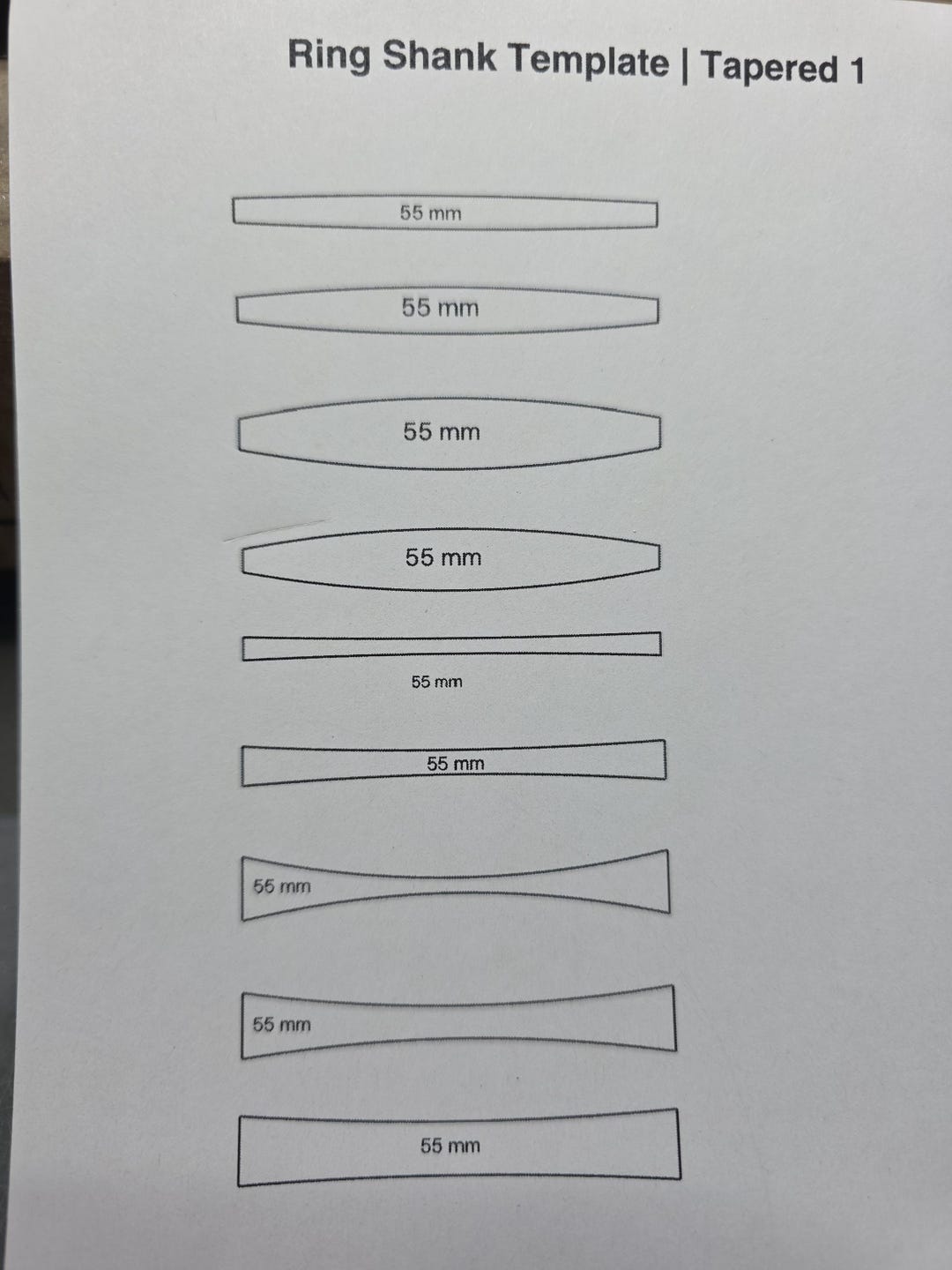 Printable Saddle Ring Band Template, Silversmith Guide (digital ...