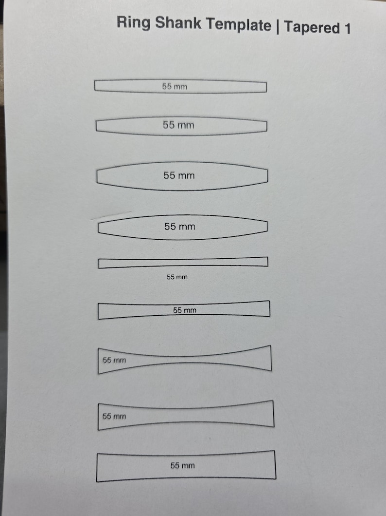 Printable Saddle Ring Band Template, Silversmith Guide (digital ...