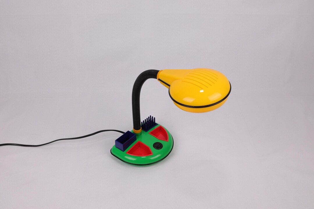 Vintage 80s Rabbit Tanaka Desk Lamp: Retro Memphis Style Organizer - Etsy