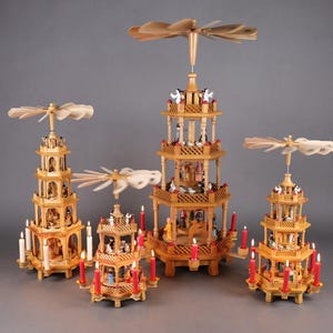 Vintage German Christmas Pyramid: Erzgebirge Wooden Candle Carousel - Etsy