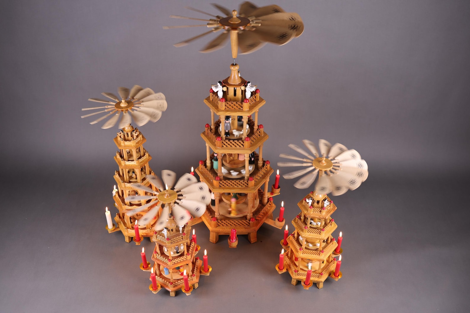 Vintage German Christmas Pyramid: Erzgebirge Wooden Candle Carousel - Etsy