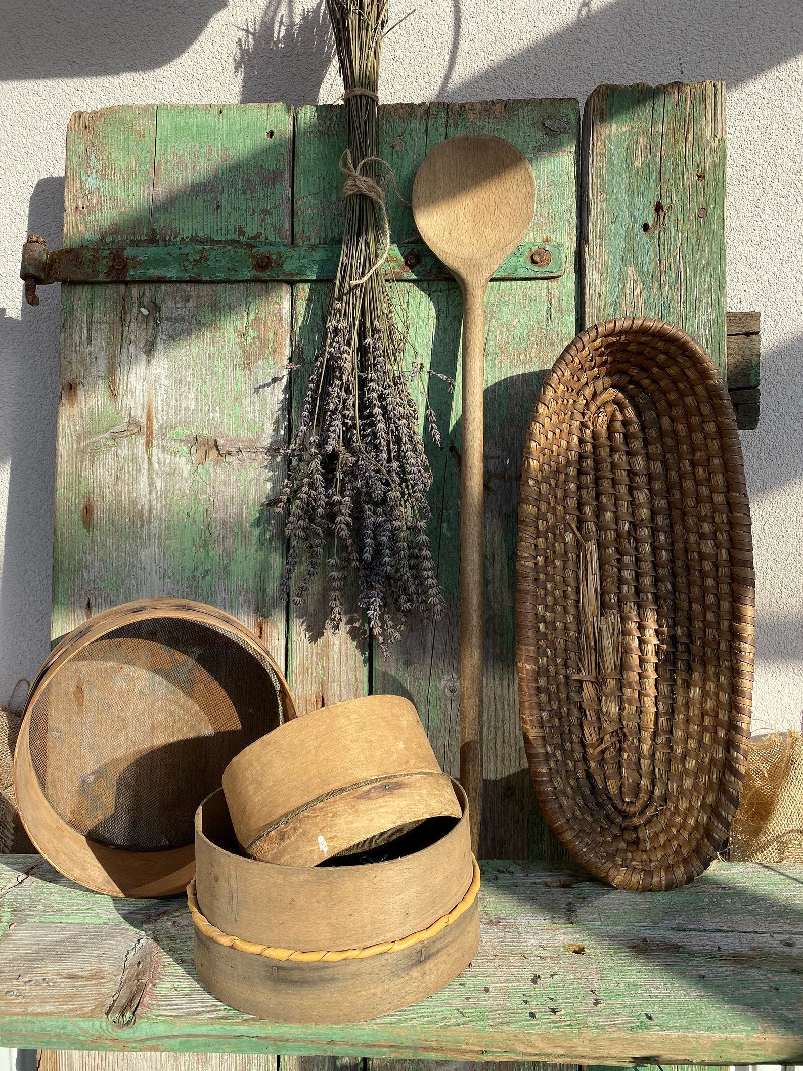 Old Authentic Rustic Wooden Sieve - Etsy