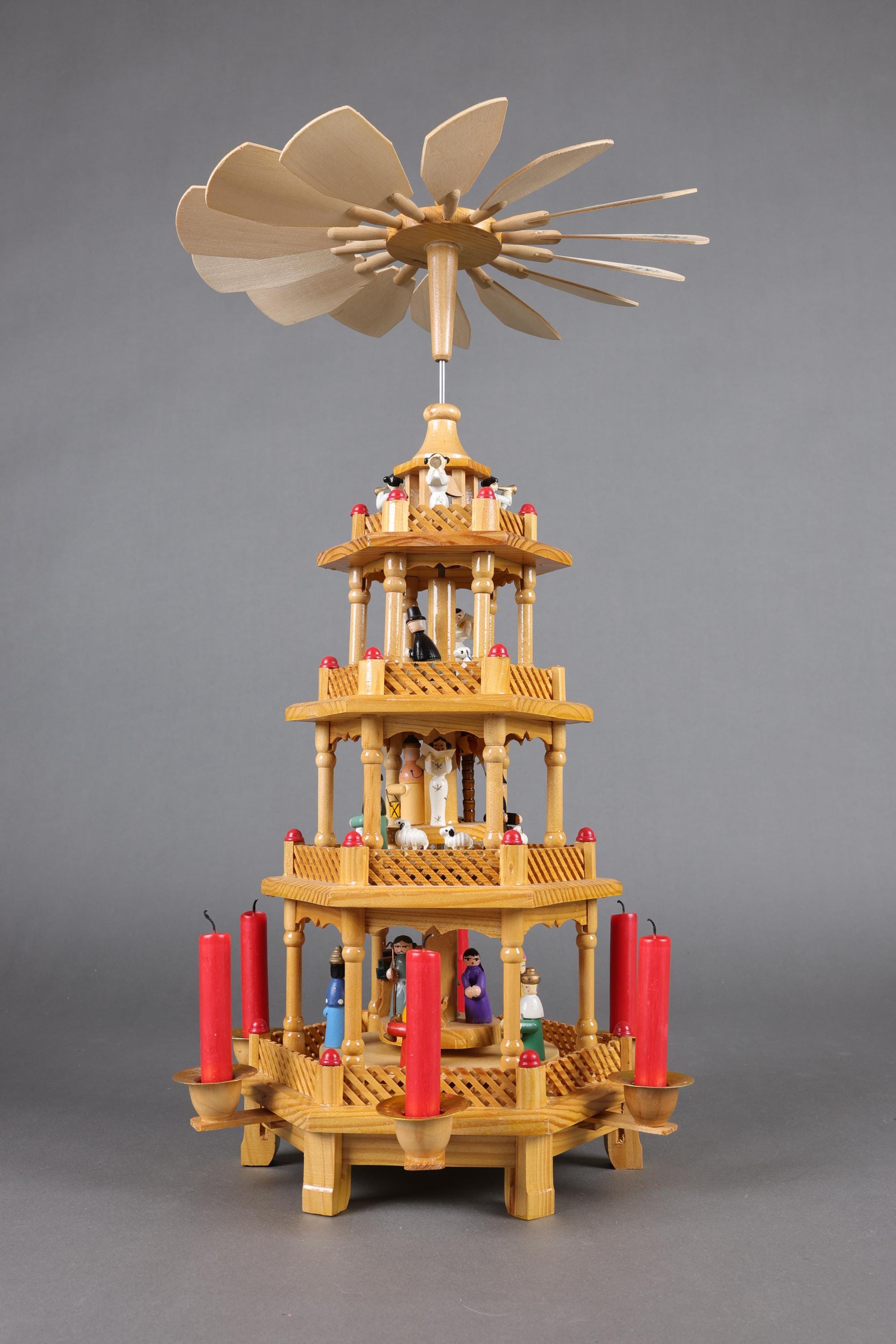 Vintage German Christmas Pyramid: Erzgebirge Wooden Candle Carousel - Etsy