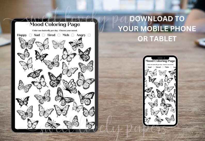 Mood Tracker Coloring Page PRINTABLE Monthly Mood Tracker Journal Page ...