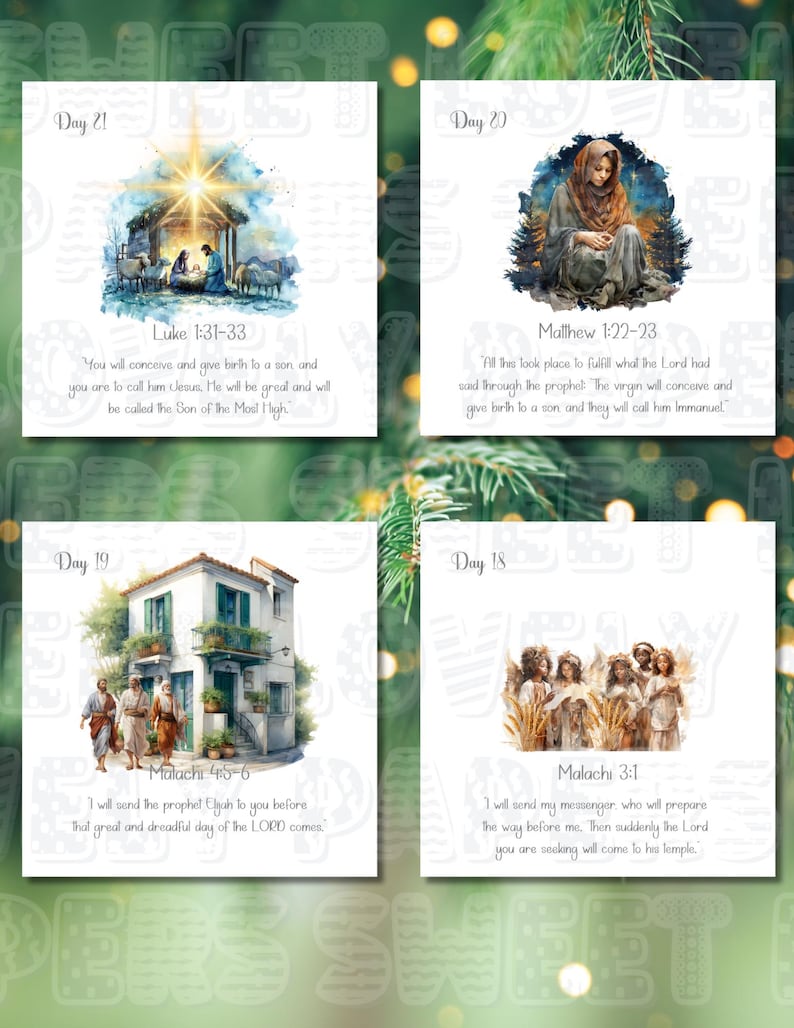 Birth of Jesus Scripture Cards for Kids, Christmas Scripture Cards ...