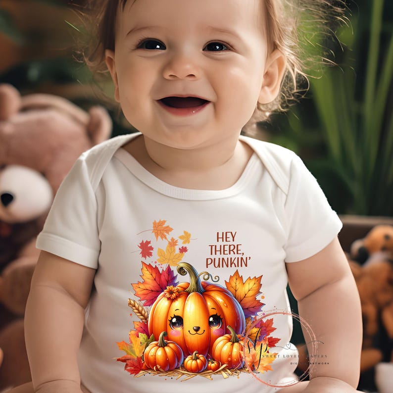 Hey There Punkin PNG, Cute Pumpkin Halloween, Baby Halloween Shirt ...