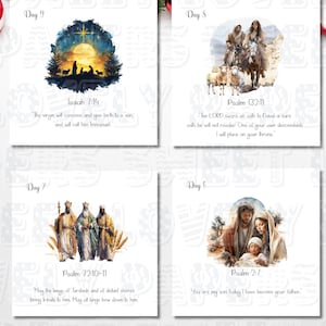 Birth of Jesus Scripture Cards for Kids, Christmas Scripture Cards ...