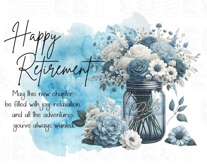 Happy Retirement Clipart, Wishing You Endless Happiness Sublimation ...