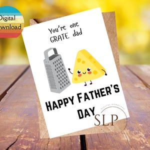 Printable Father's Day Cheesy Dad Card, Funny Fathers Day Card, Dad ...
