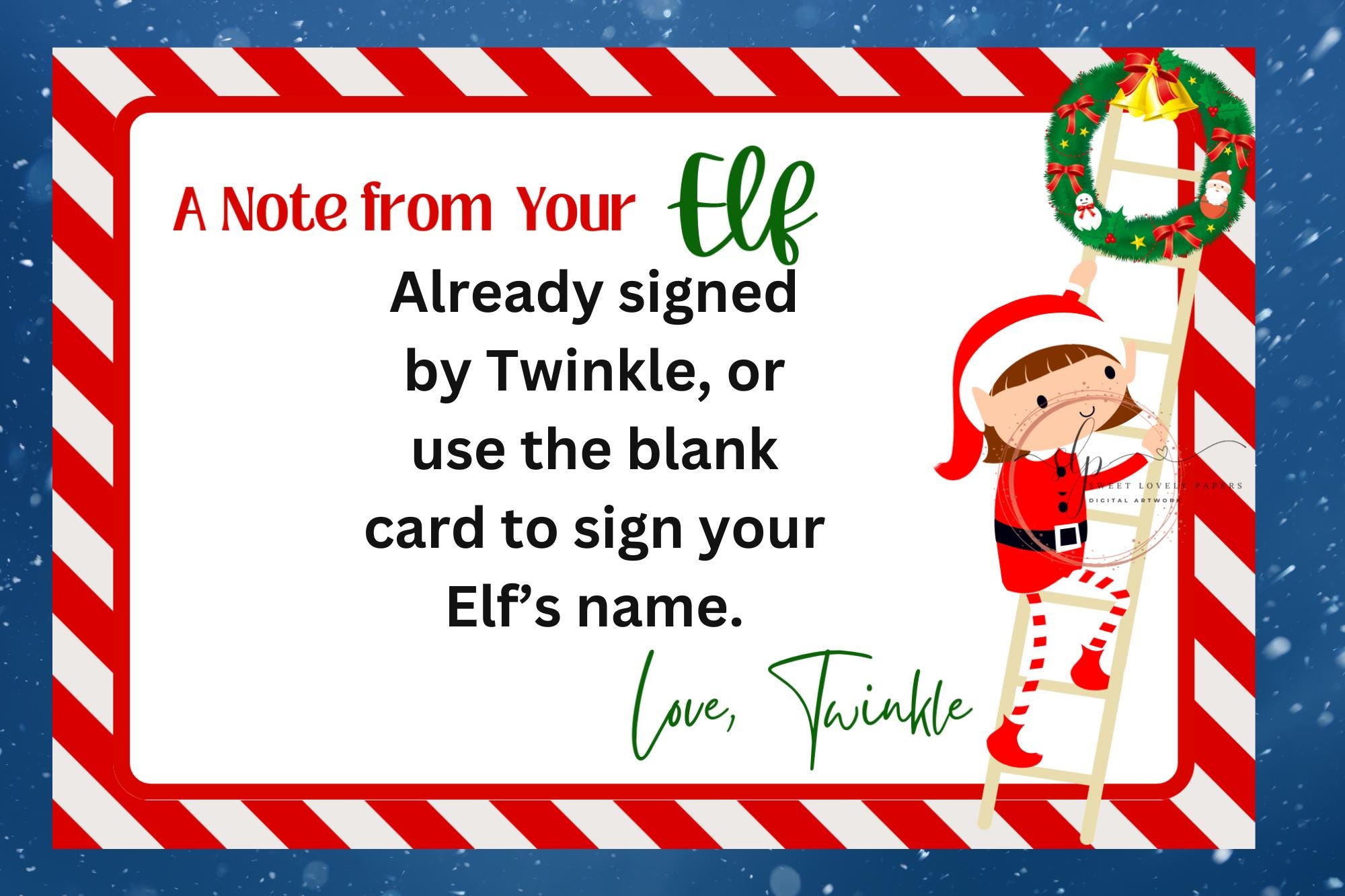 Note From Your Elf Pdf, Cute Christmas Elf Note for Child, Printable ...