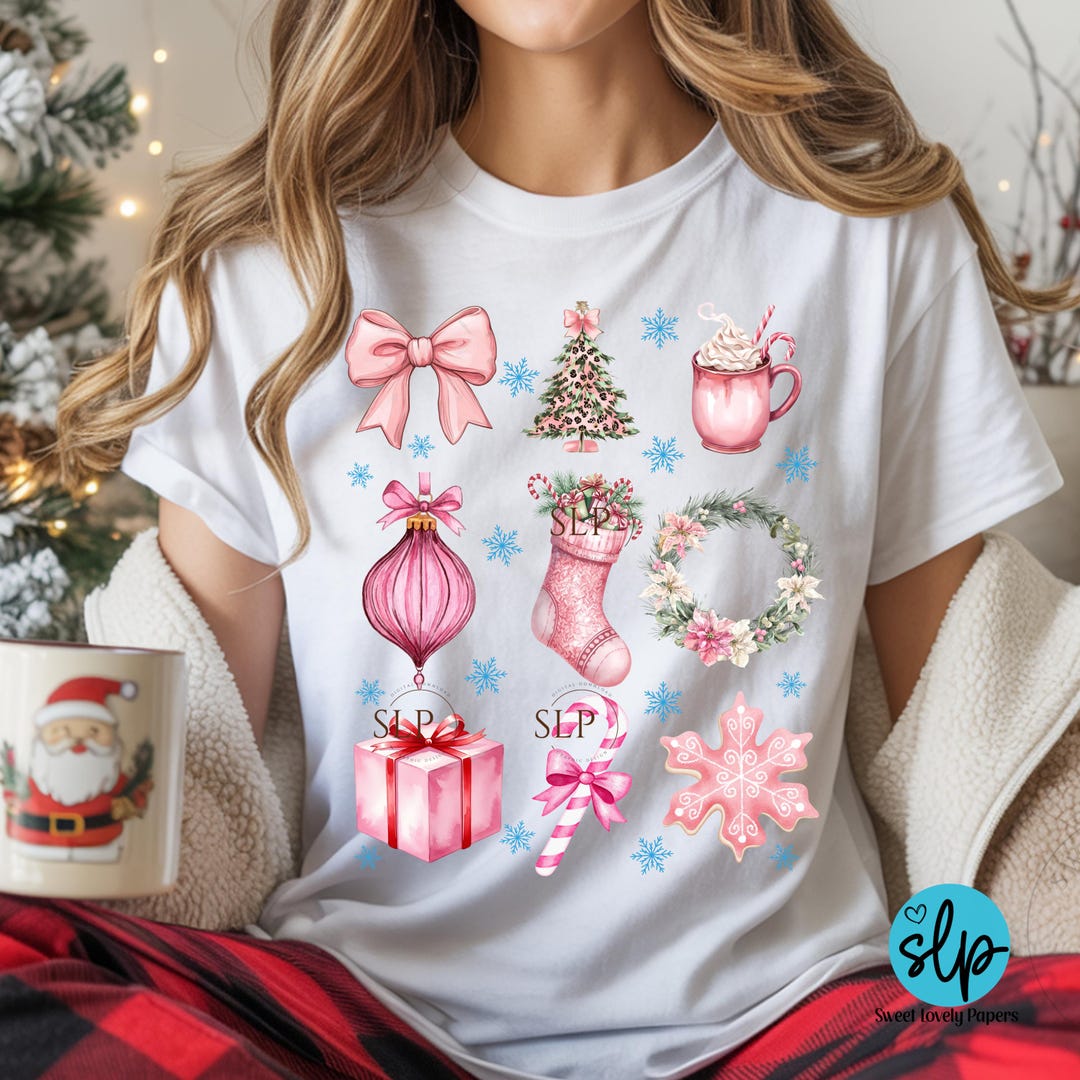 Pink Christmas PNG All Pink Christmas Coquette Christmas Png, Coquette ...