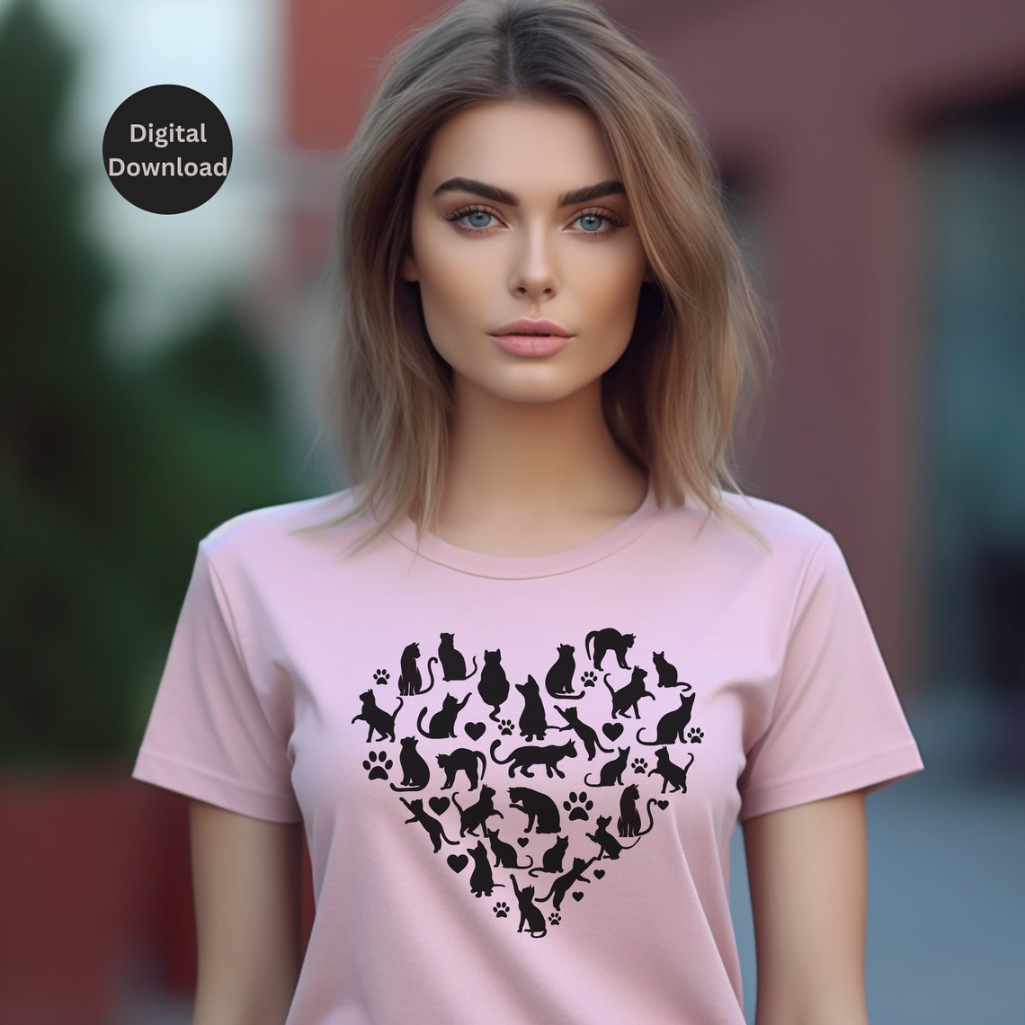 Cat Heart PNG, Cat Heart SVG, Valentine's Day Png, Cat Lover Png, Cat ...