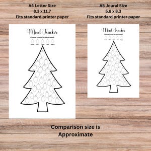 Mood Trackers Bundle, PRINTABLE Journal Pages, Two Sizes, Coloring ...