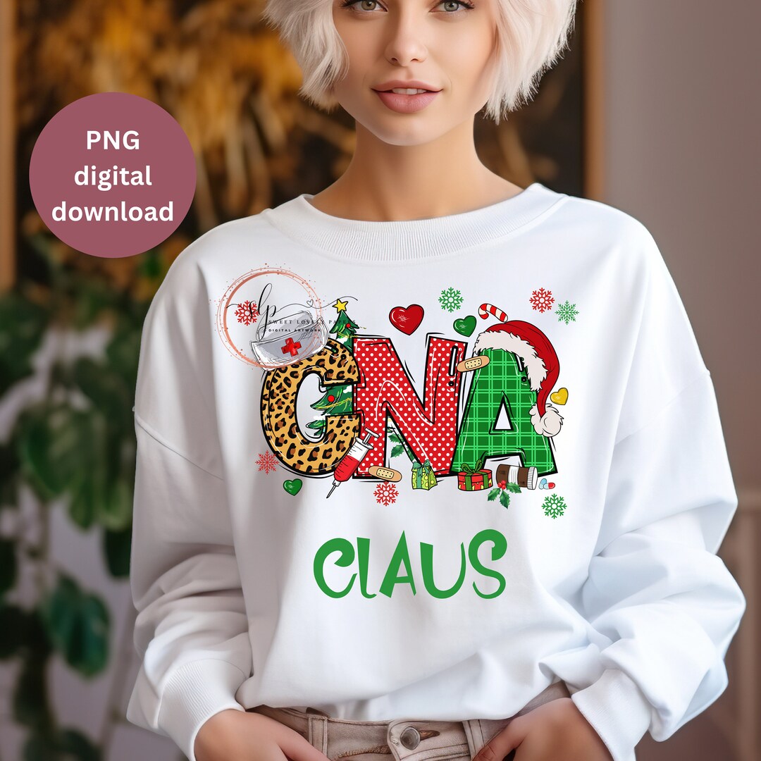 CNA Claus Christmas Png, Santa CNA Claus Png, Sublimation Design ...