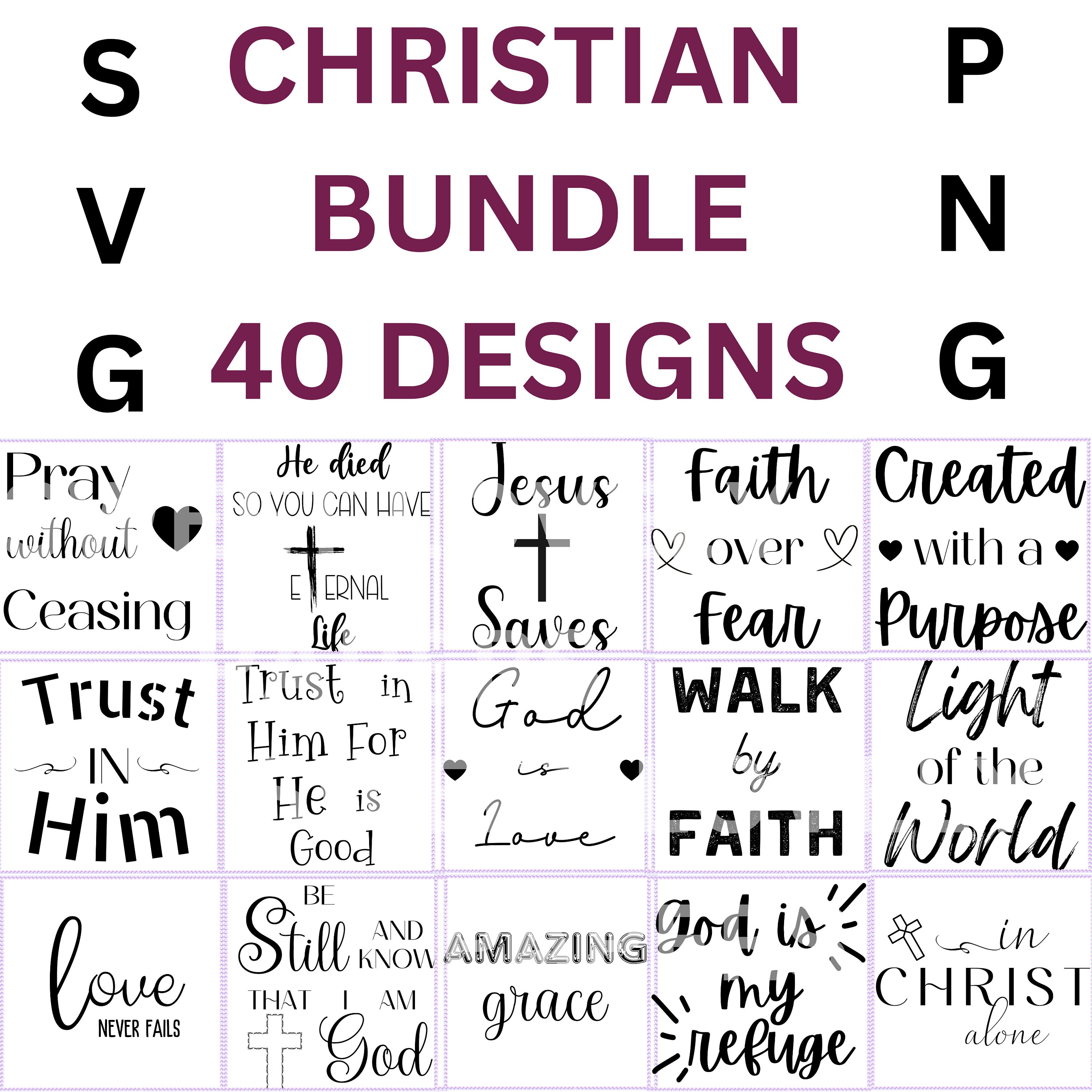 Christian Bundle SVG, Jesus Svg, God Png Svg, Faith Bundle SVG ...