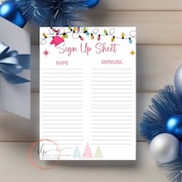 Secret Santa Sign-up Sheet | Printable Christmas Gift Exchange (PDF) - Etsy