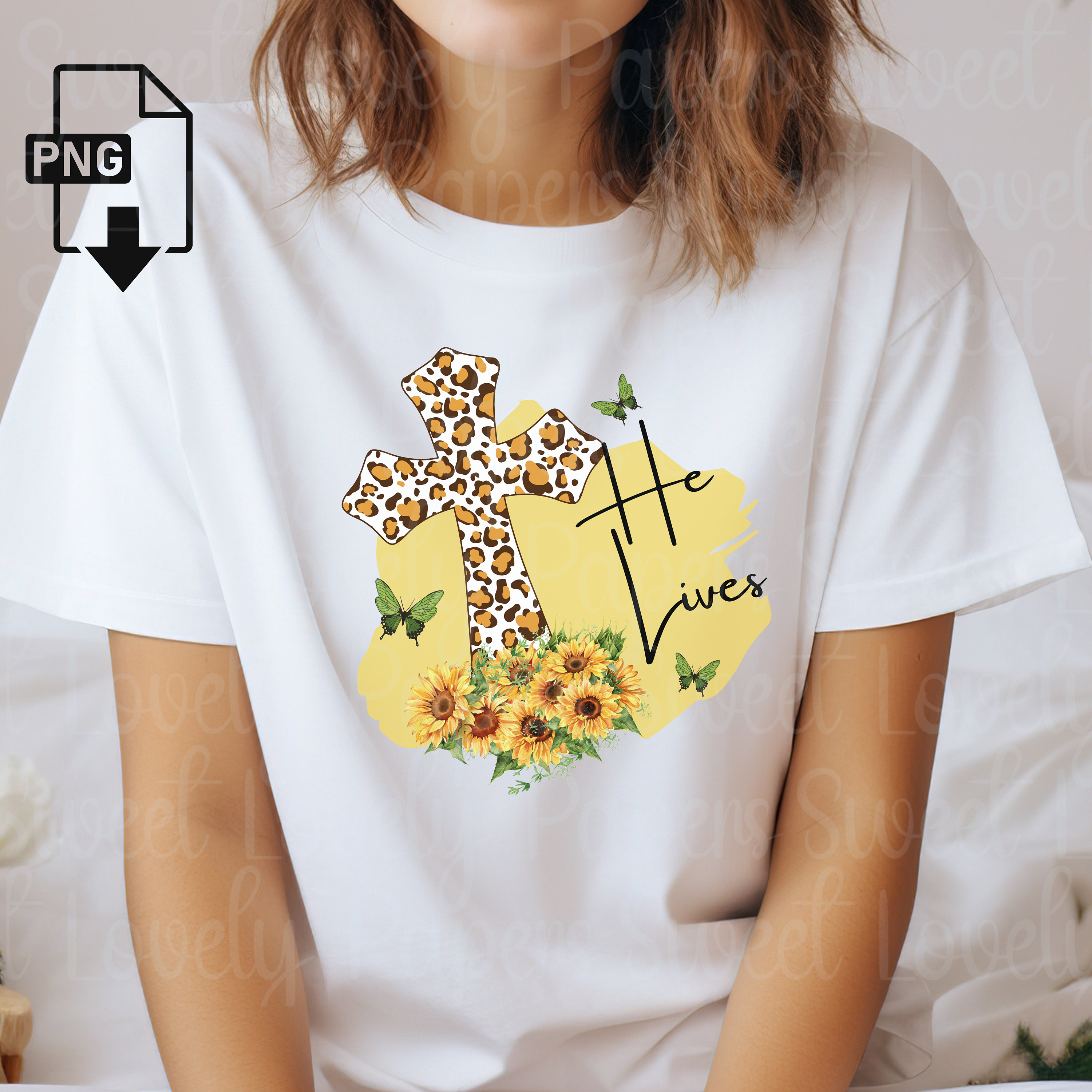 He Lives Cross PNG, Christian Png, Jesus Png Tshirt, Easter PNG, Faith ...