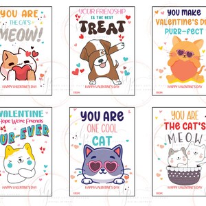 Printable Valentine's Day Cards, Dog Valentine's Gift Tags, Instant ...