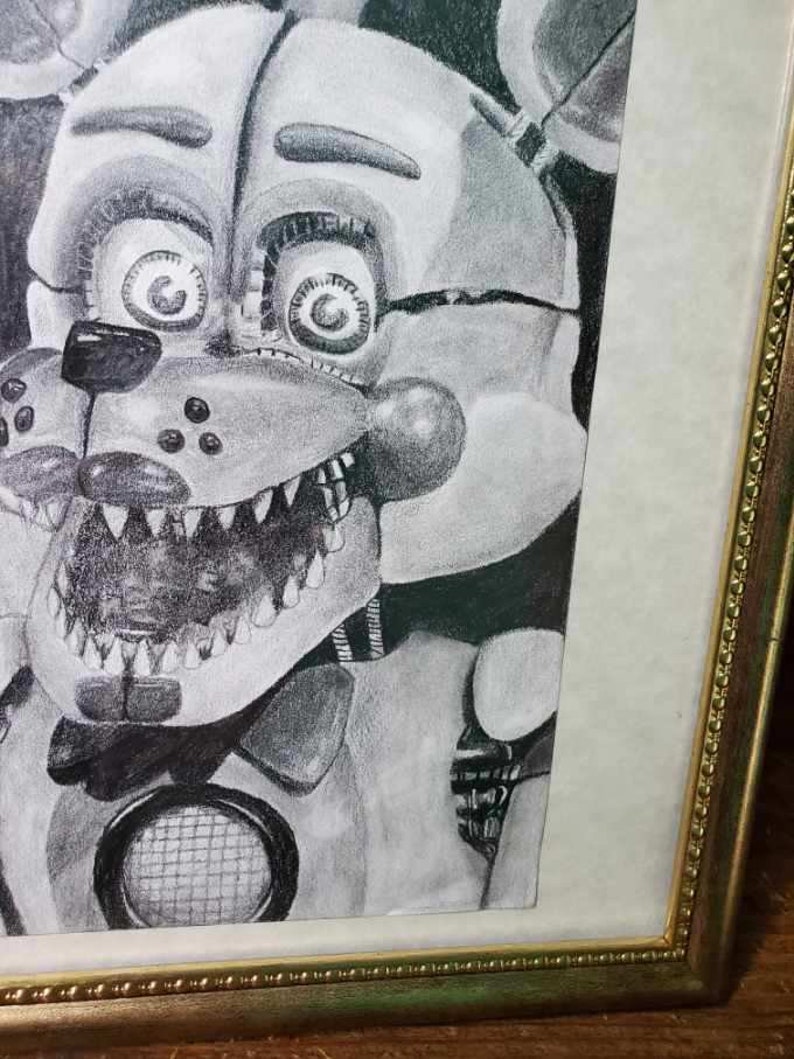 Fun Time Foxy - Five Nights at Freddy's Pencil Drawing - Etsy