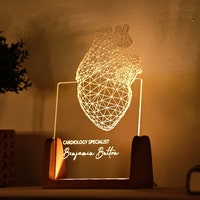 LED Acrylic Anatomical Heart Frame Cardiologist Gift Cardiology ...