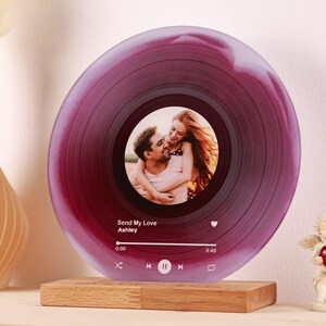 Personalized Vinyl Record With Photo - Acrylic Song Plaque ...
