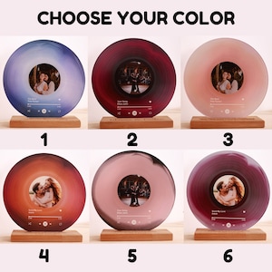 Personalized Vinyl Record With Photo Acrylic Song Plaque Anniversary ...